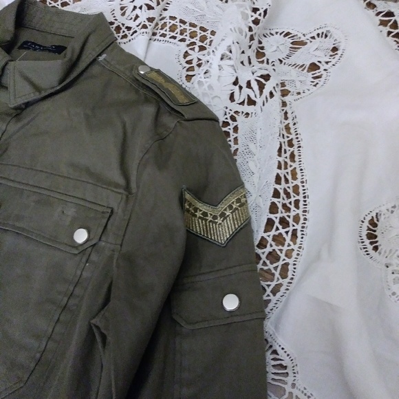 Zara | Jackets & Coats | Zara Khaki Army Style Overshirt Jacket | Poshmark